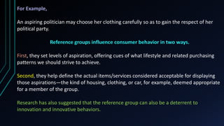 Consumer behavior-Group Dynamics,Reference group & opinion leadership ...