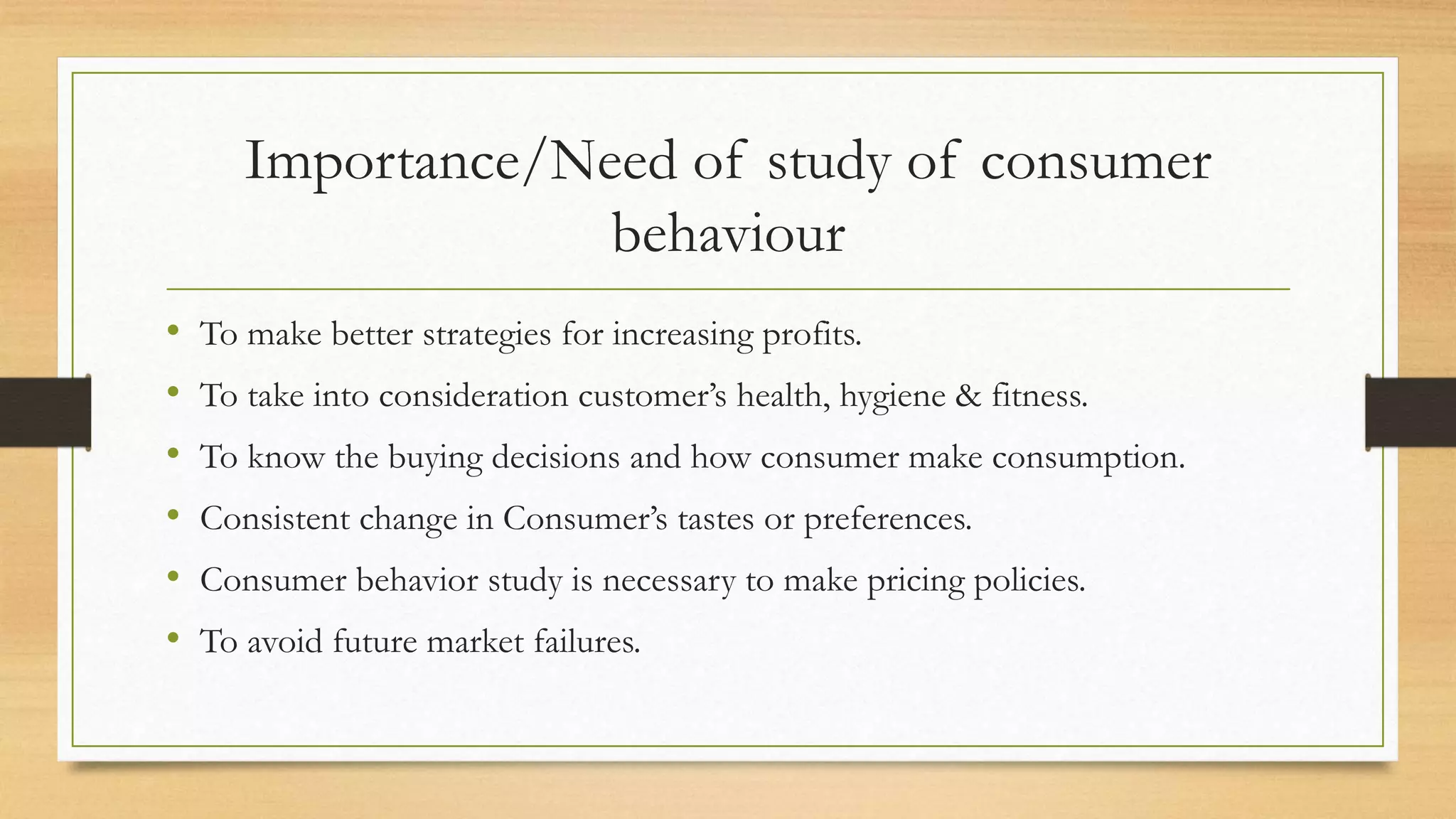 Consumer behaviour | PPTX