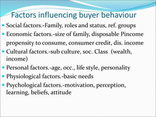 Consumer behaviour