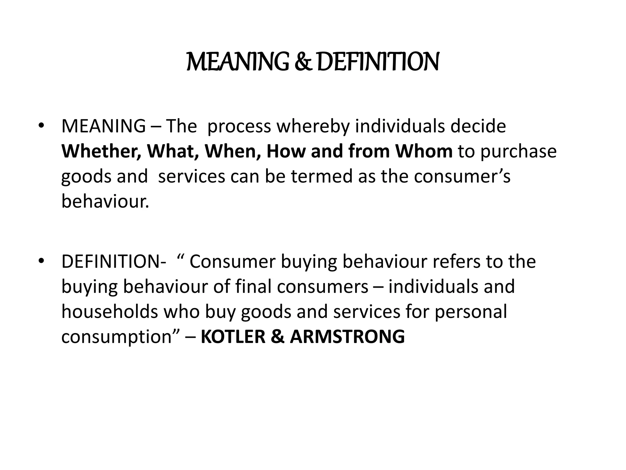 Consumer behaviour | PPT