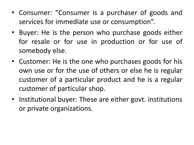 Consumer behaviour | PPT