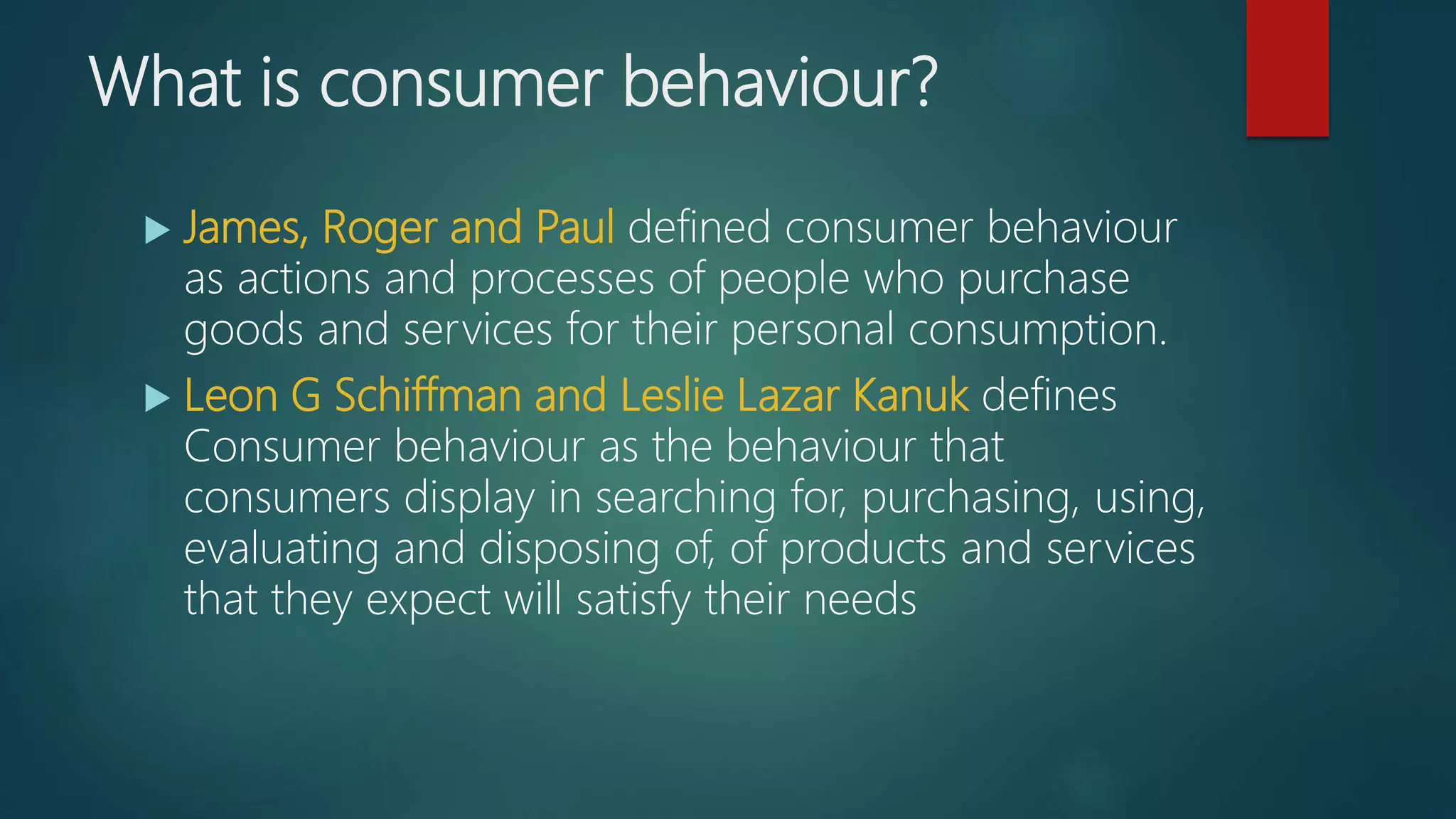 Consumer Behavior | PPTX