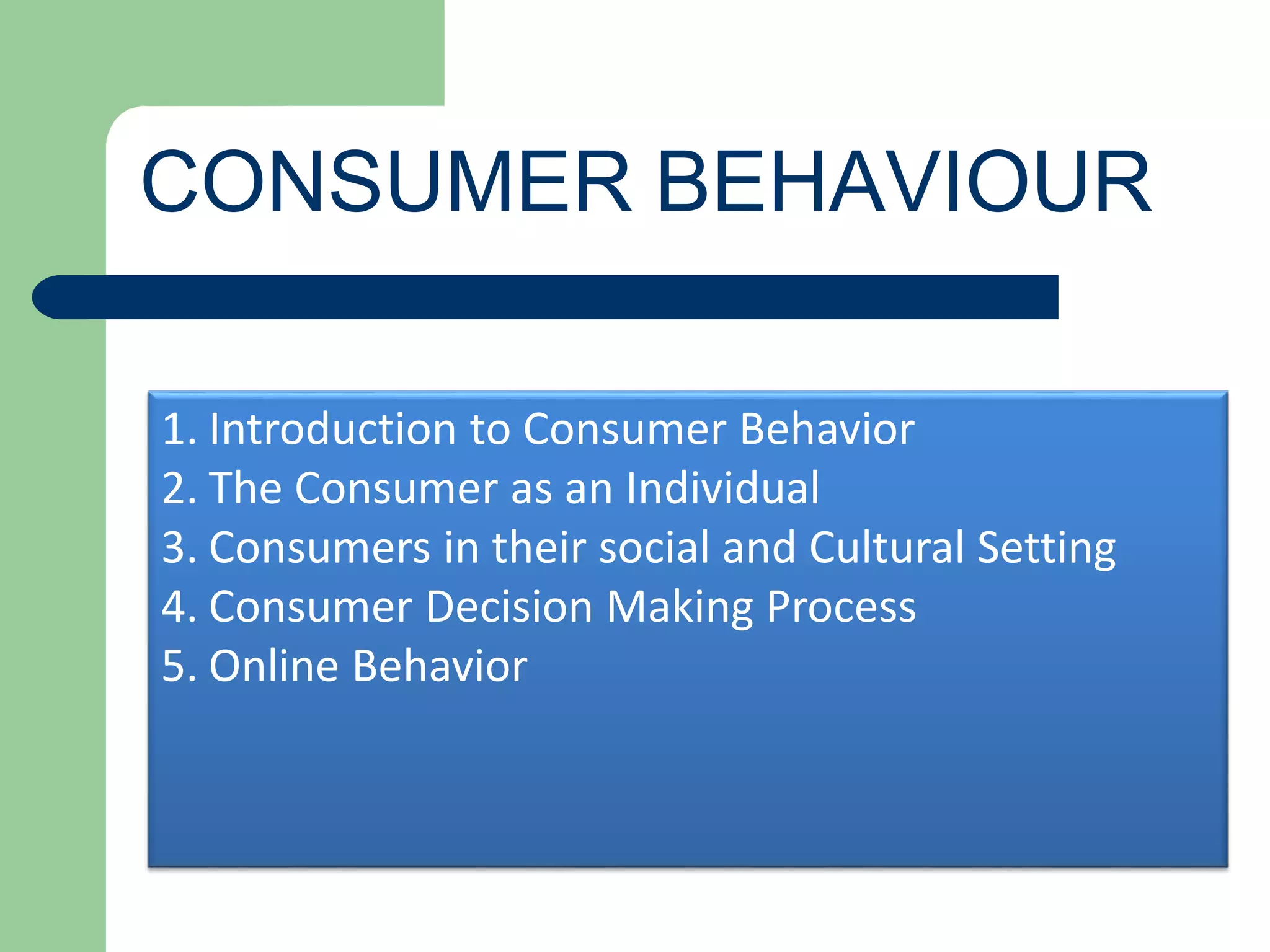 Consumer behaviour | PPT