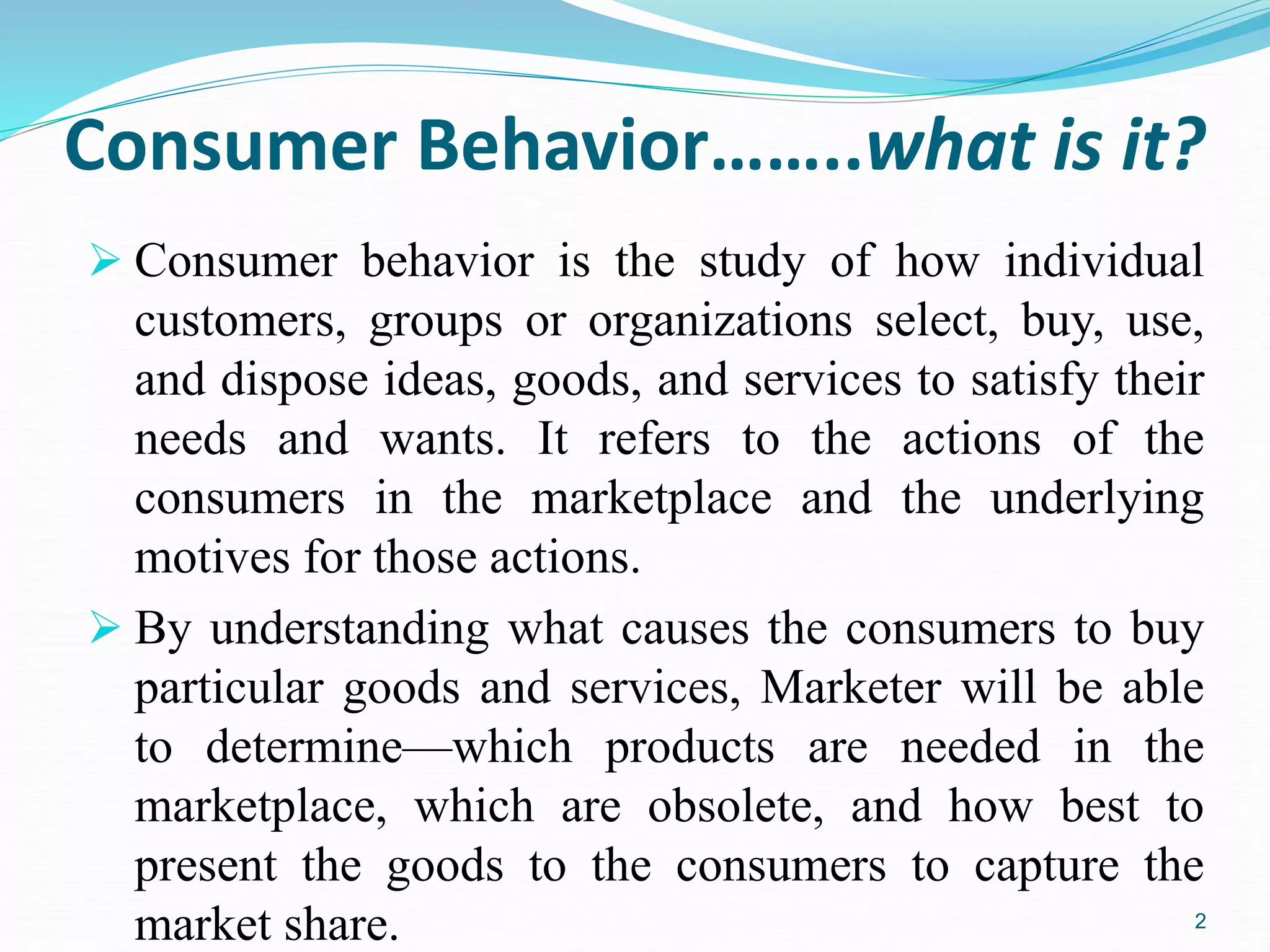 Consumer behaviour :Basic Presentation | PPT