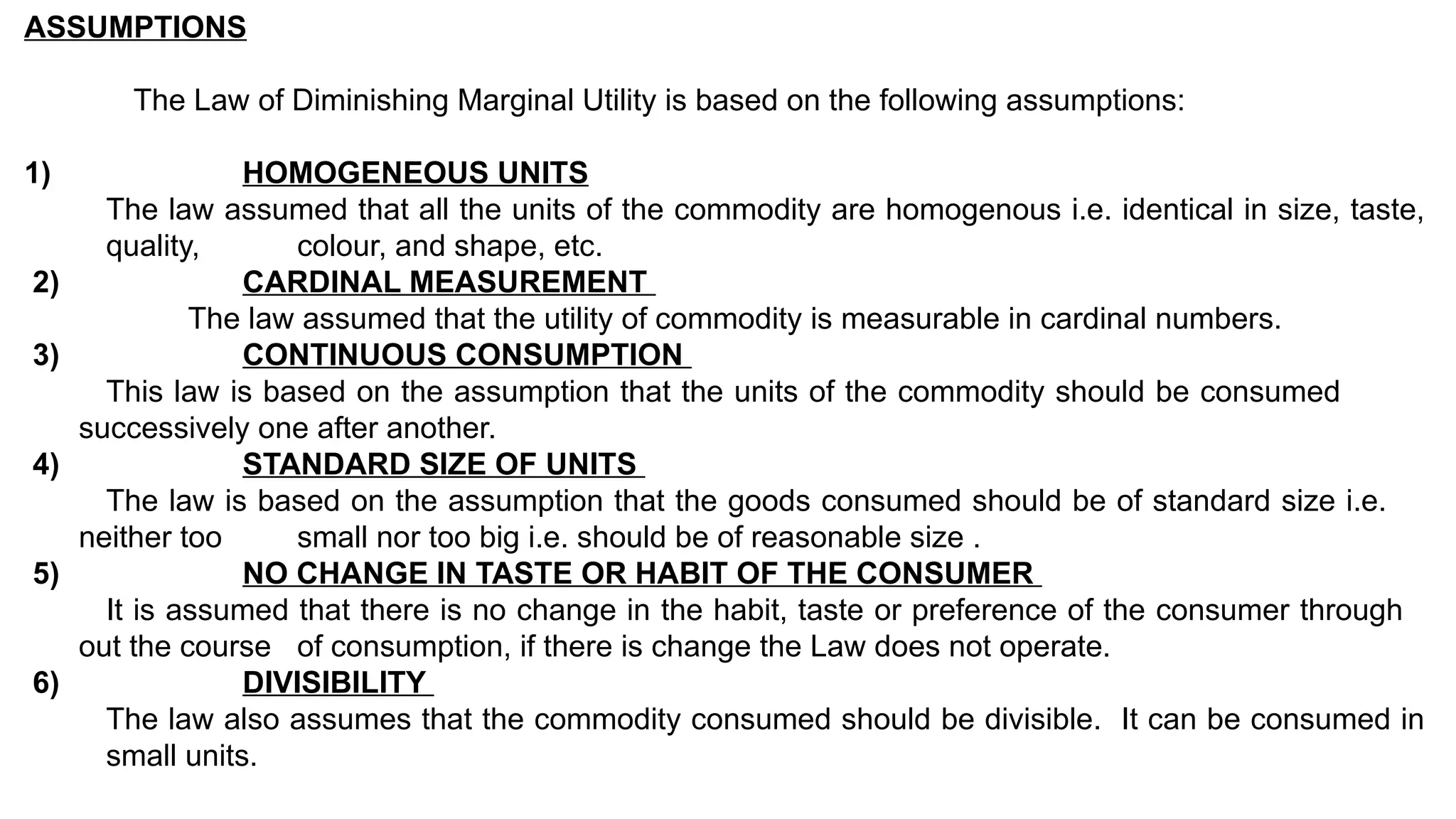 Utility and its Types. Law of DMU with Assumptions | PPTX