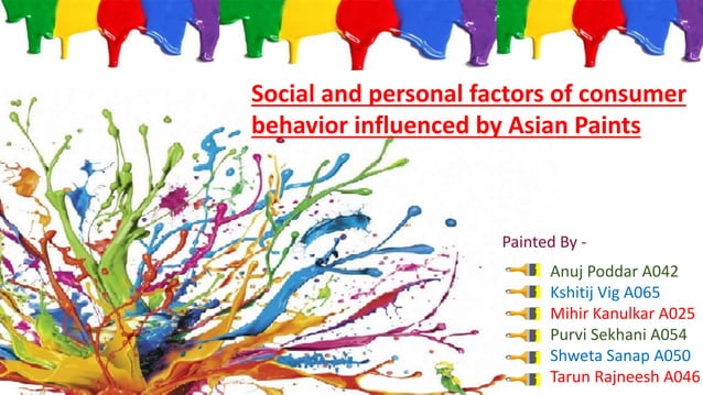 Consumer Behaviour - Asian Paints | PPT