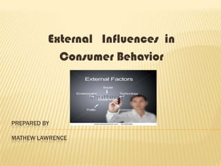 Consumer behaviour external factors | PPTX
