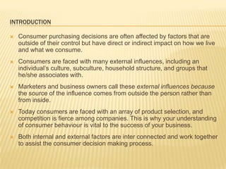 Consumer behaviour external factors | PPTX