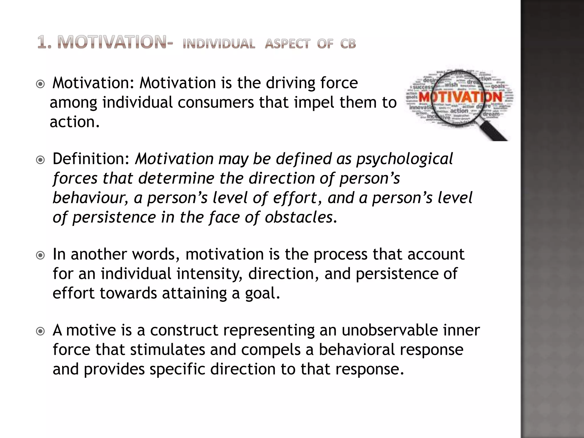 Consumer behaviour internal factors | PPTX