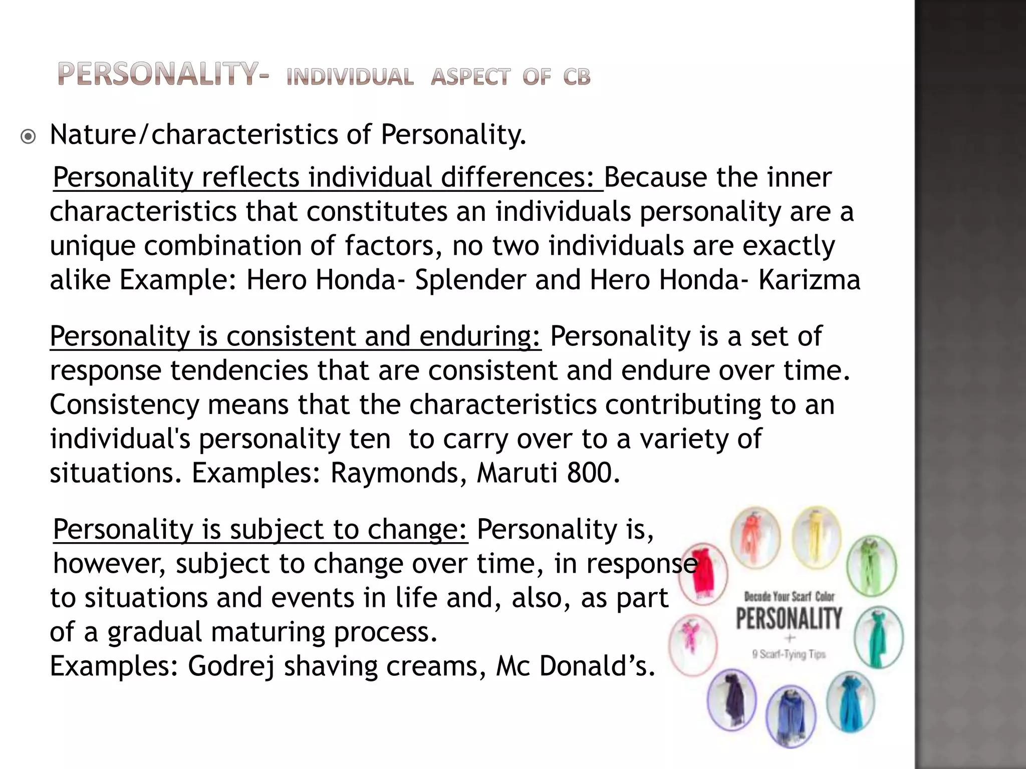 Consumer behaviour internal factors | PPTX