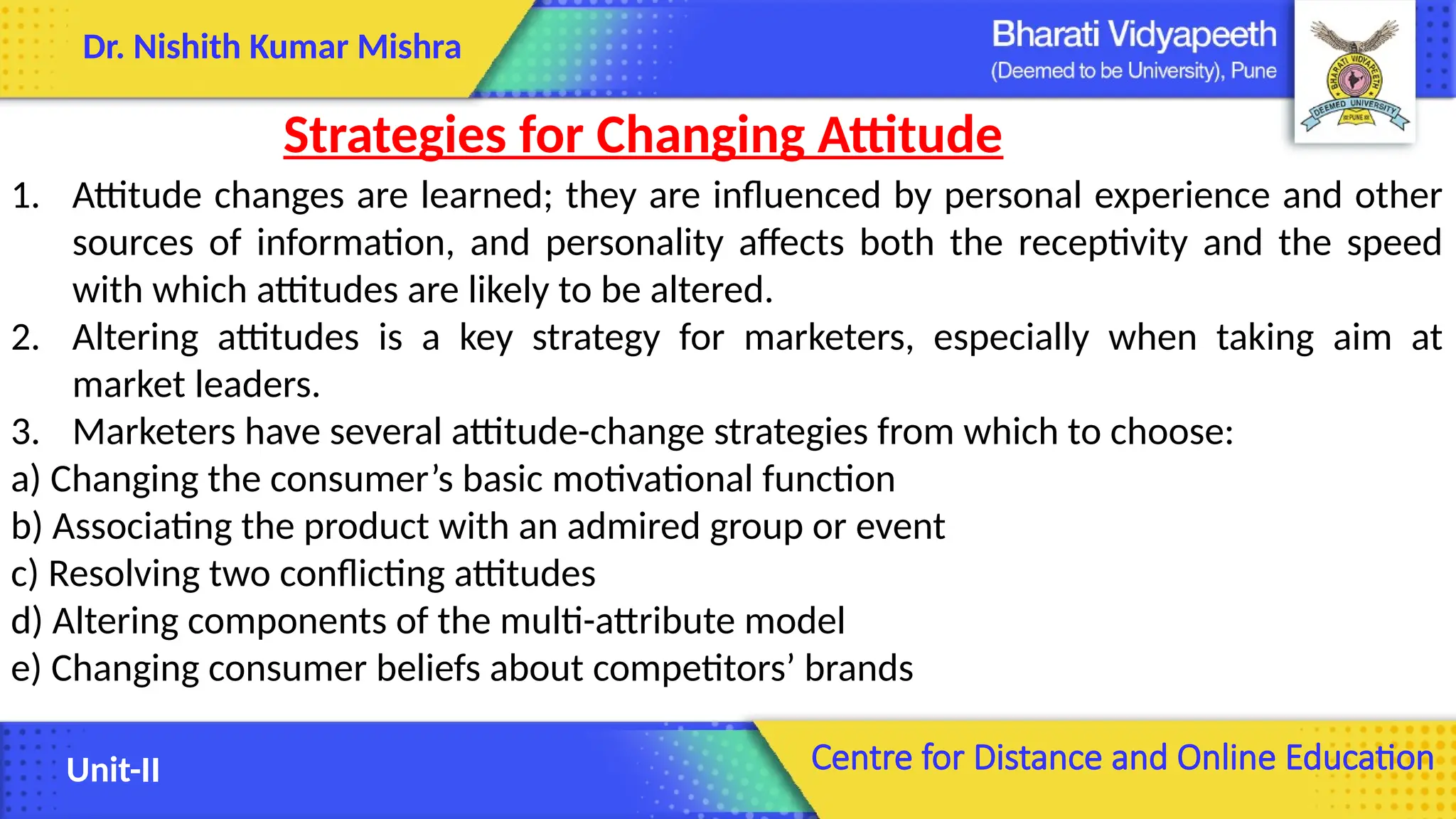 Consumer Behaviour- Unit-II in Marketing | PPTX