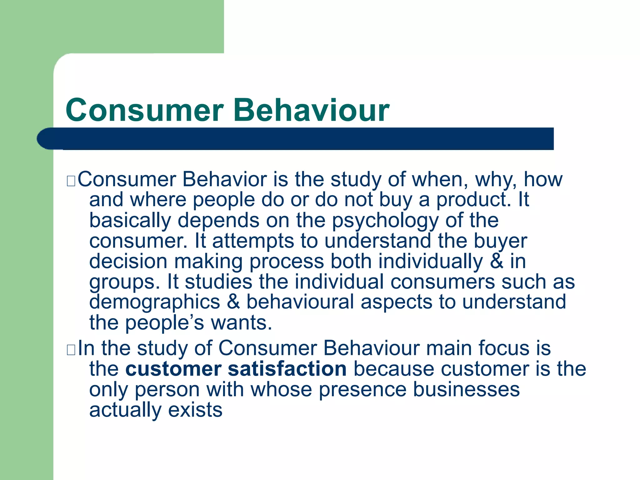 Consumer behaviour | PPT