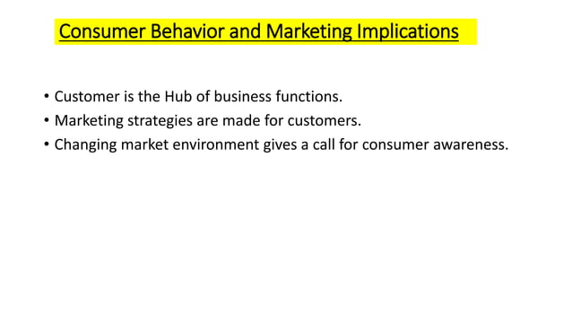 Consumer behaviour and marketing concept | PPTX
