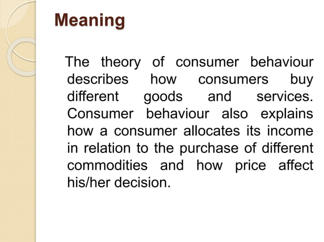 Consumer behaviour and utility analysis | PPTX | Government Support and ...