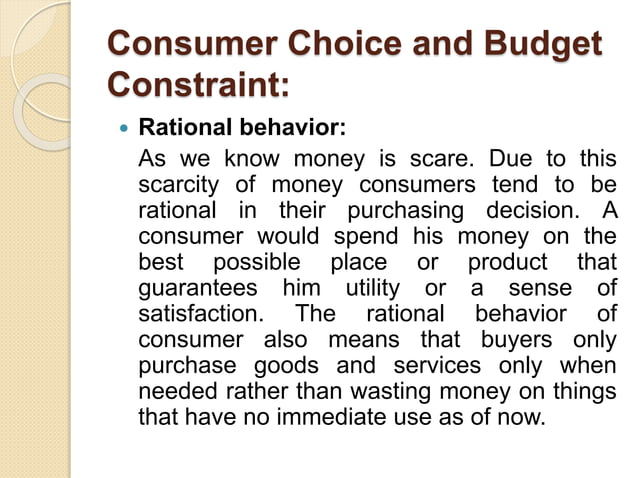 Consumer behaviour and utility analysis | PPTX | Government Support and Welfare | Financial ...