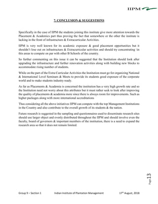 Student attitude measurement towards Indian Institute of Plantation ...