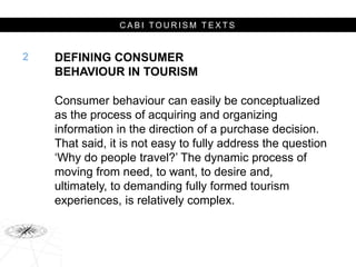 CONSUMER BEHAVIOR IN TOURISM (MOUTINHO and SANCHEZ) | PPTX