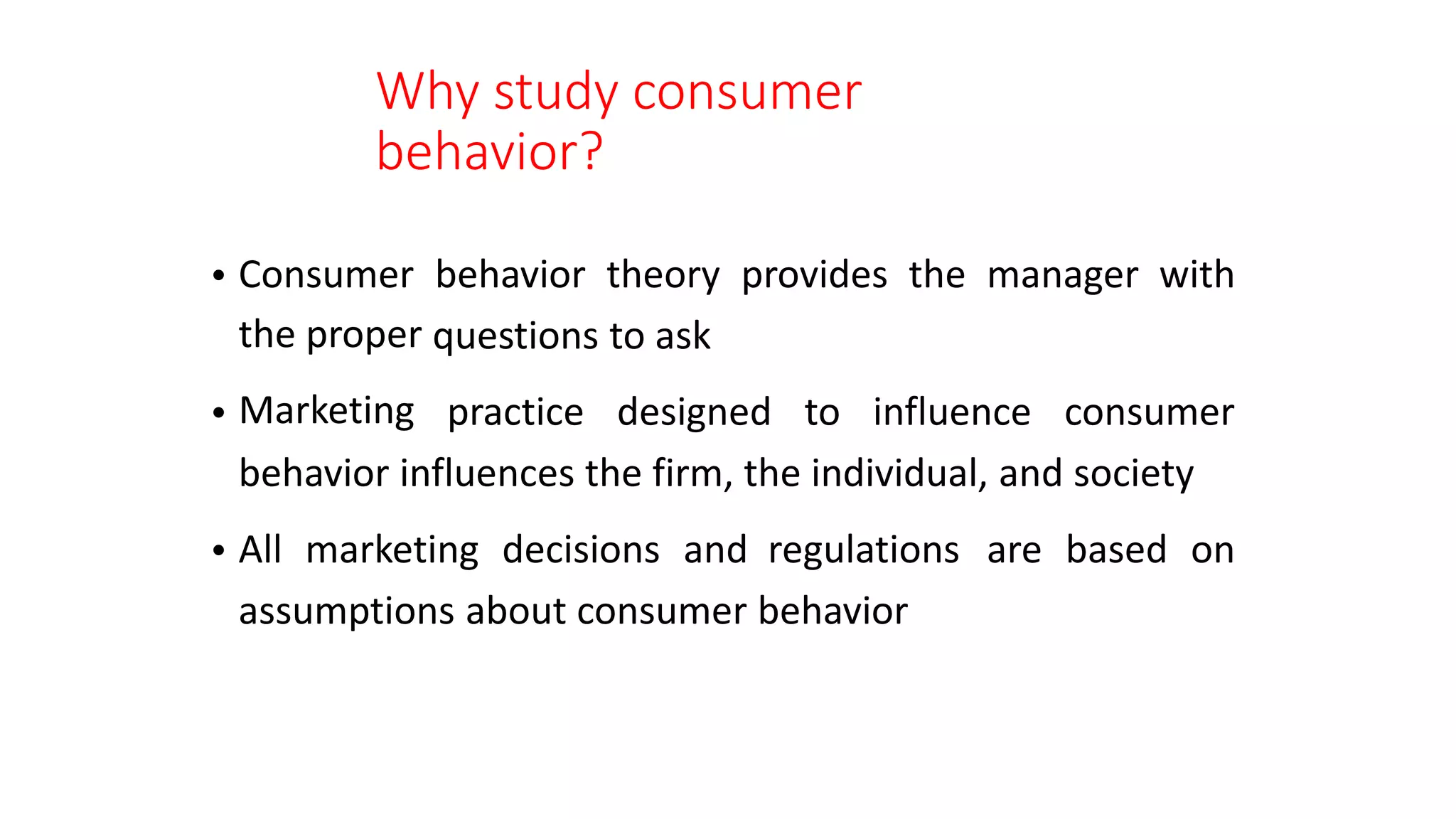 Introduction to Consumer behaviour | PPT