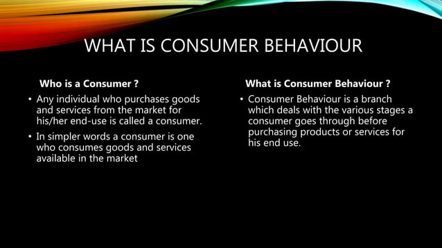 Consumer behaviour ppt | PPT
