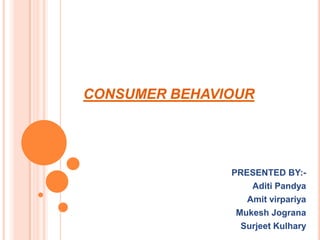Consumer behaviour presentatiom | PPT