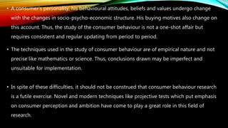 Consumer behaviour research | PPSX