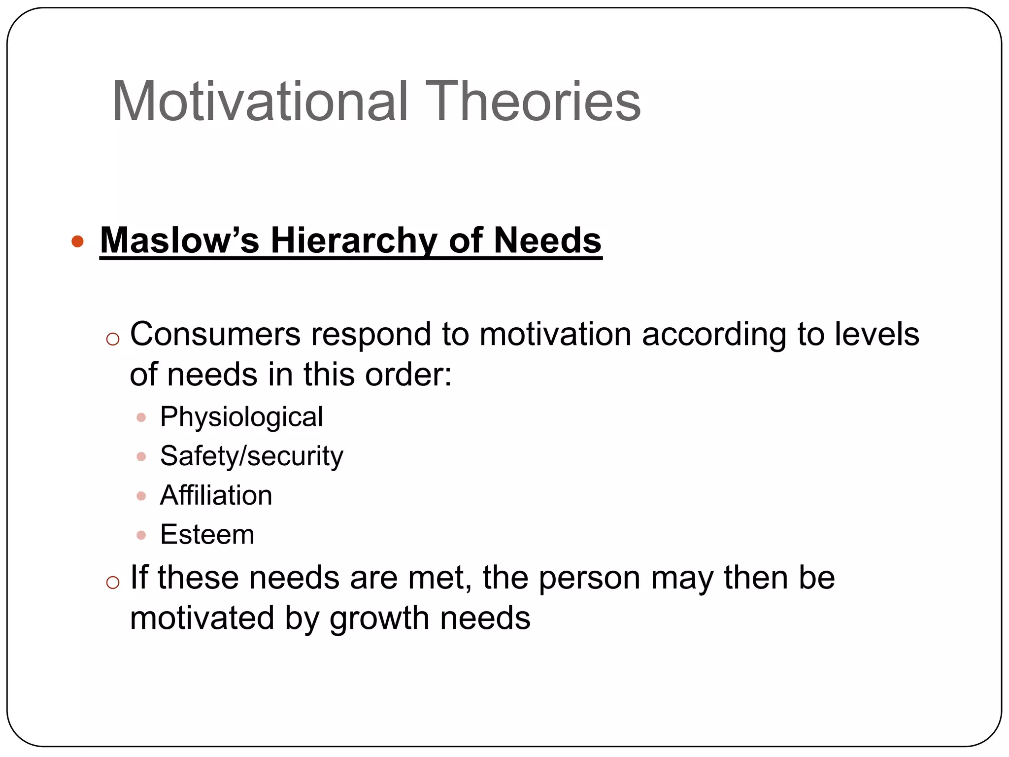 Consumer behaviour team motivation | PPTX