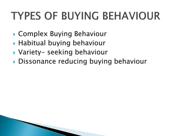Consumer buying behaviour | PPT