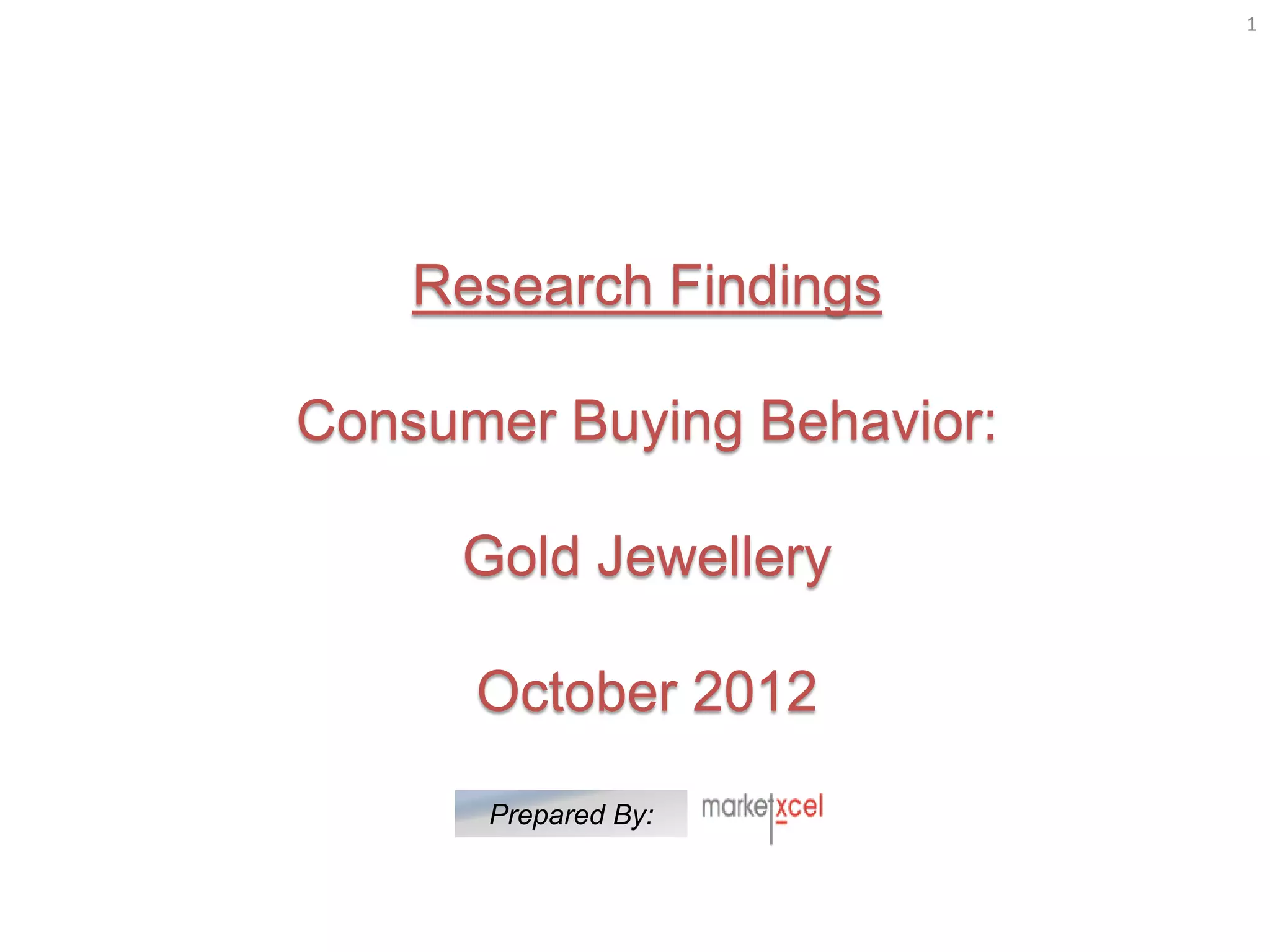 Consumer buying behaviour gold jewellery | PDF