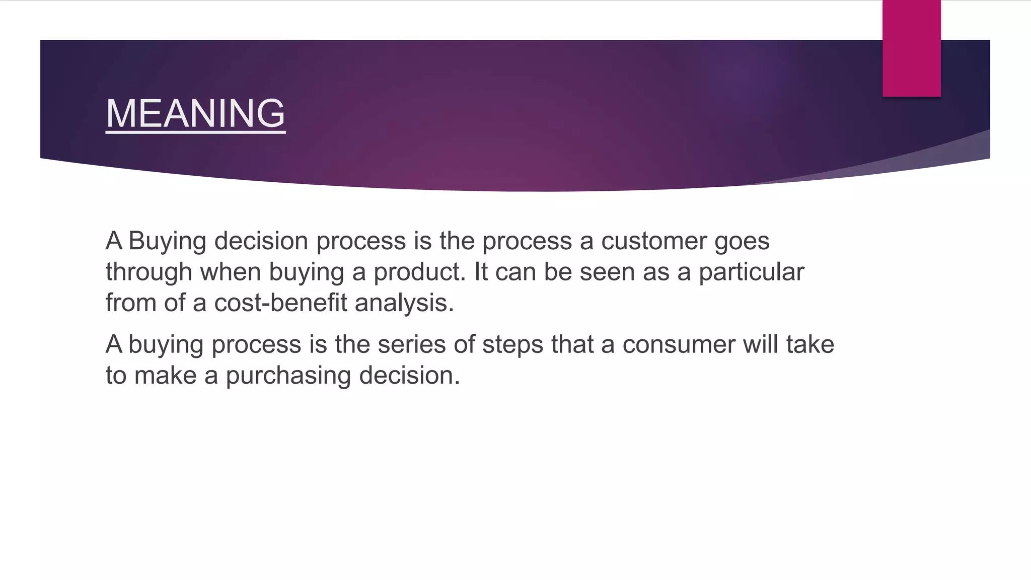 Consumer buying decision process | PPTX