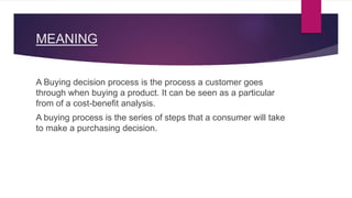 Consumer buying decision process | PPTX