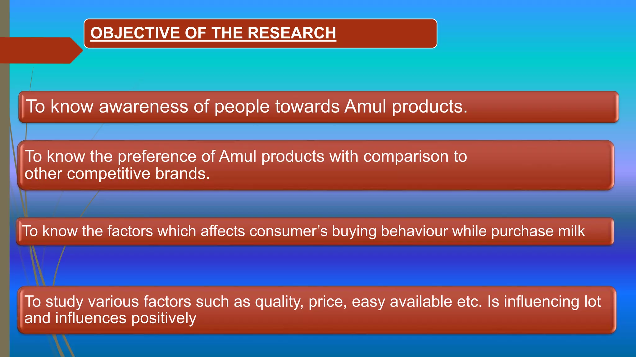 consumer buying behaviour towords amul milk | PPTX