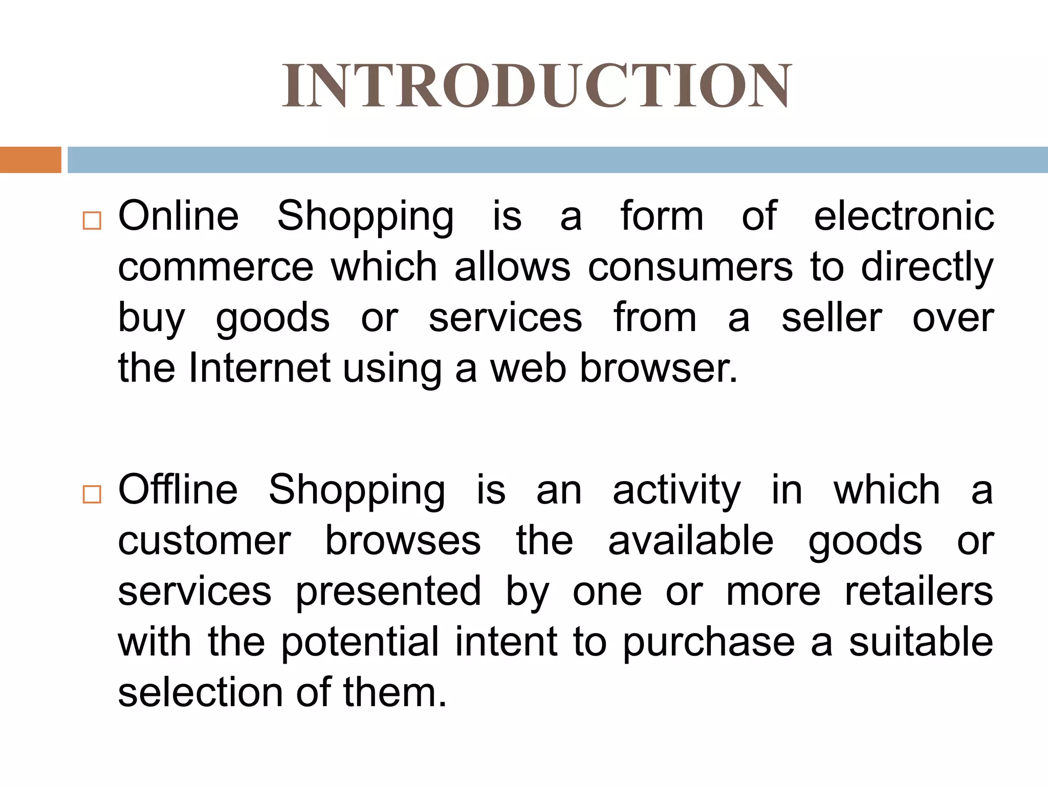 Consumer buying preference of shopping online mode | PPTX