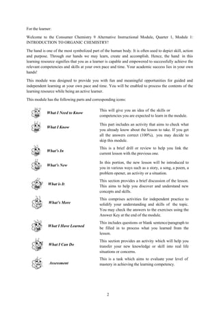 Consumer chemistry 9 q1 module 1 | PDF