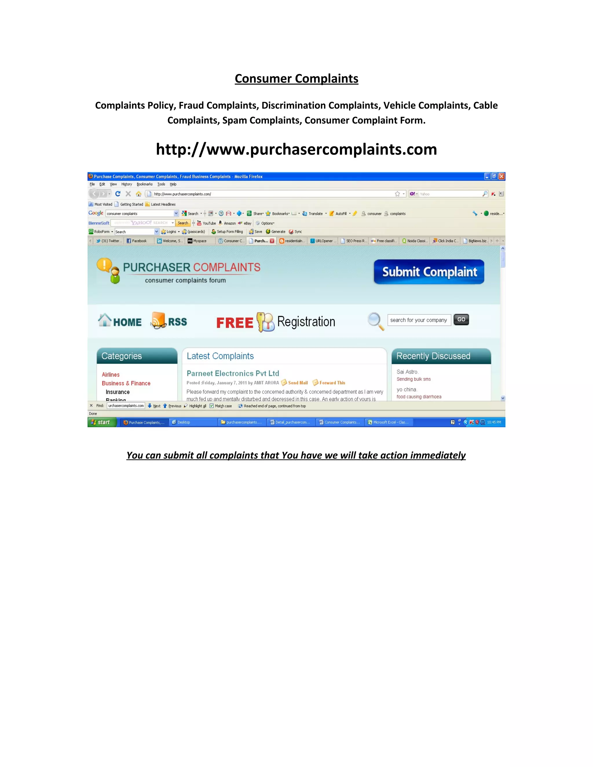 Consumer complaints | PDF