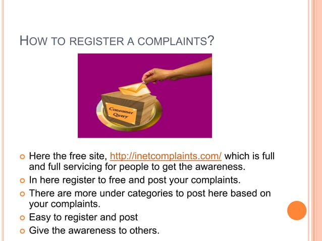 Consumer complaints | PPT