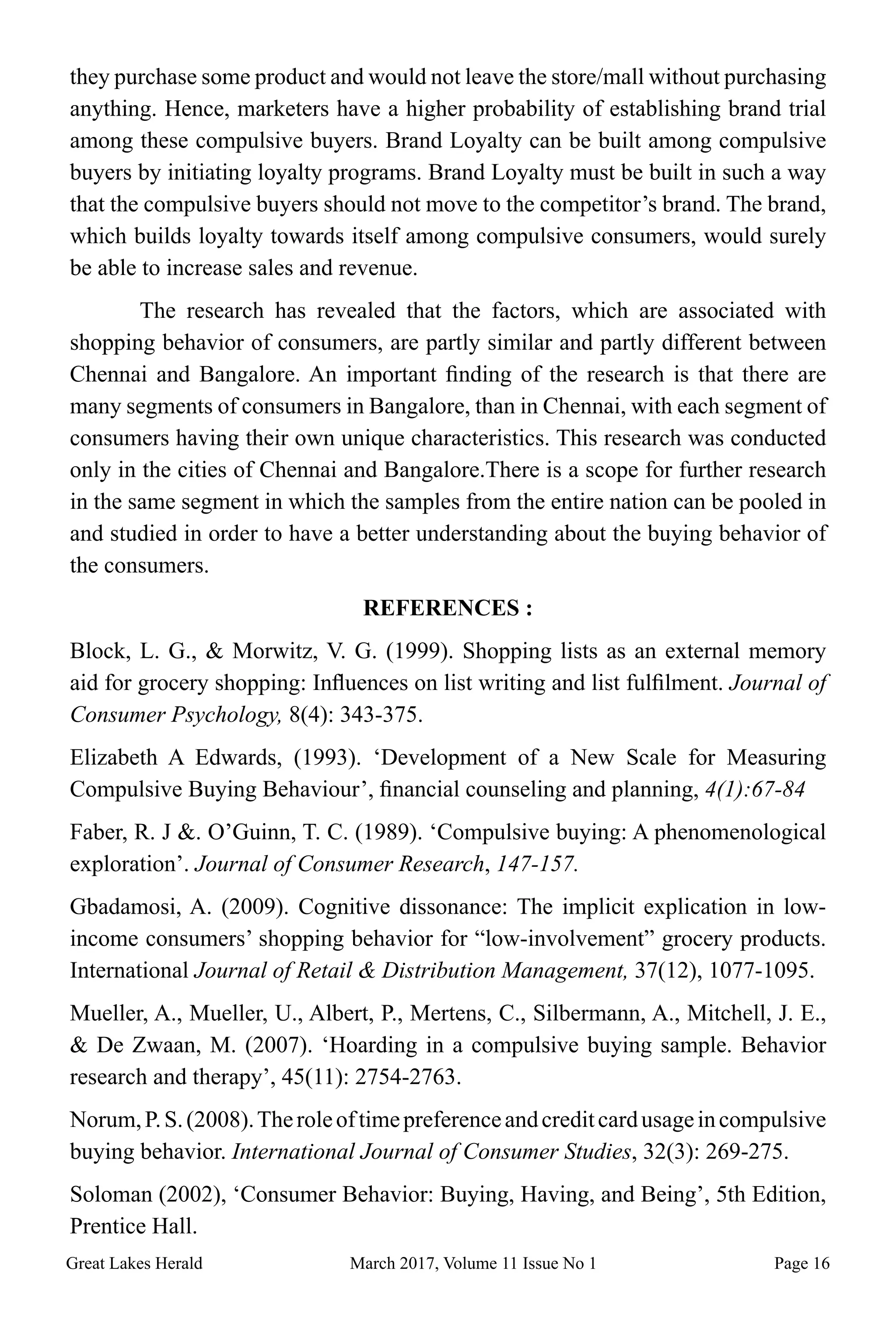 Consumer compulsive buying behavior | PDF