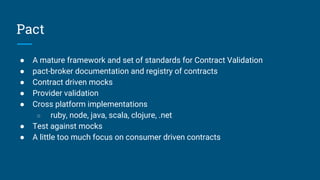 Consumer contract testing | PDF