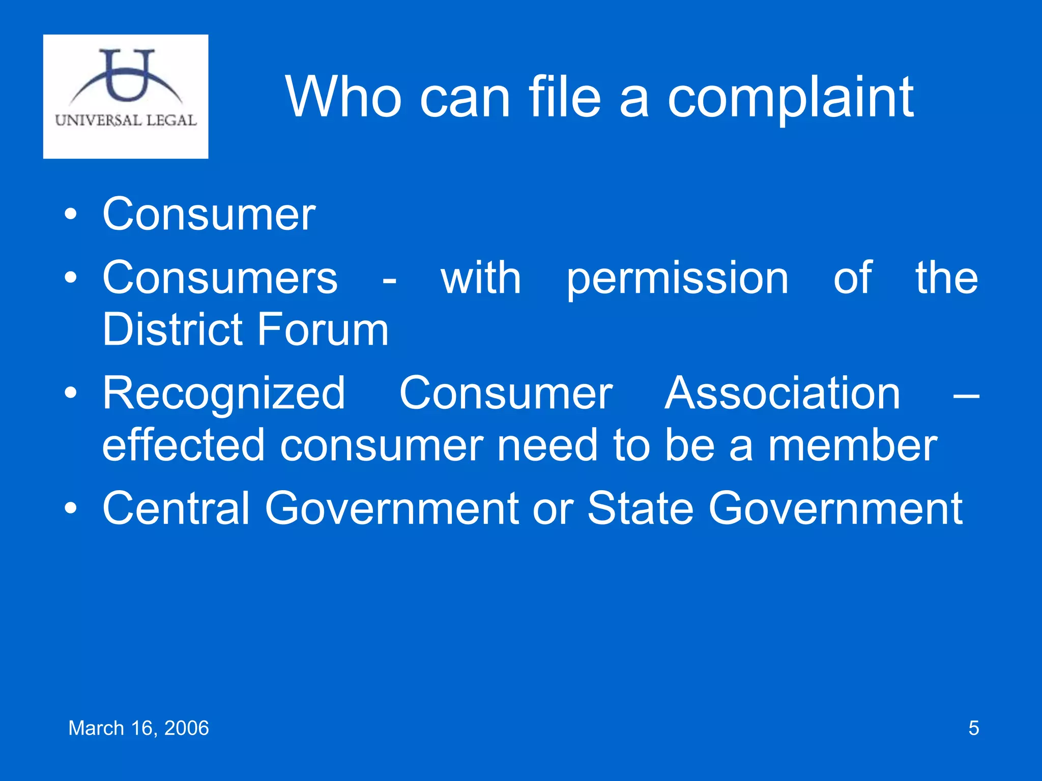 Consumer Courts | PPT