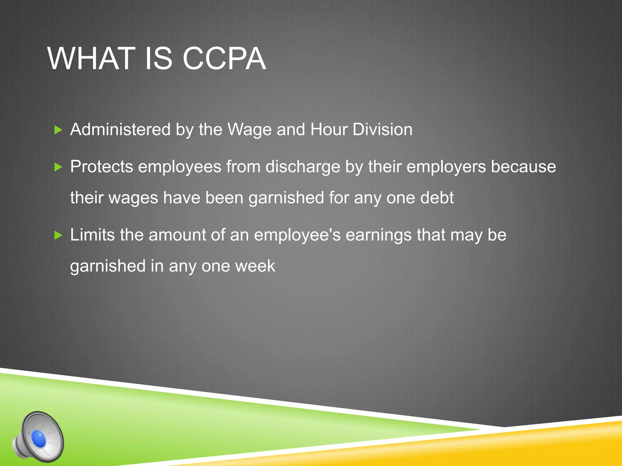 Consumer credit protection act | PPTX