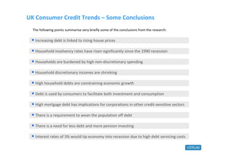 Consumer Credit Lending and Household Debt trends in the UK | PPT