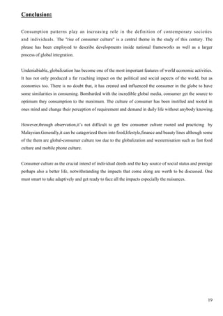 Globalization and Consumer | PDF