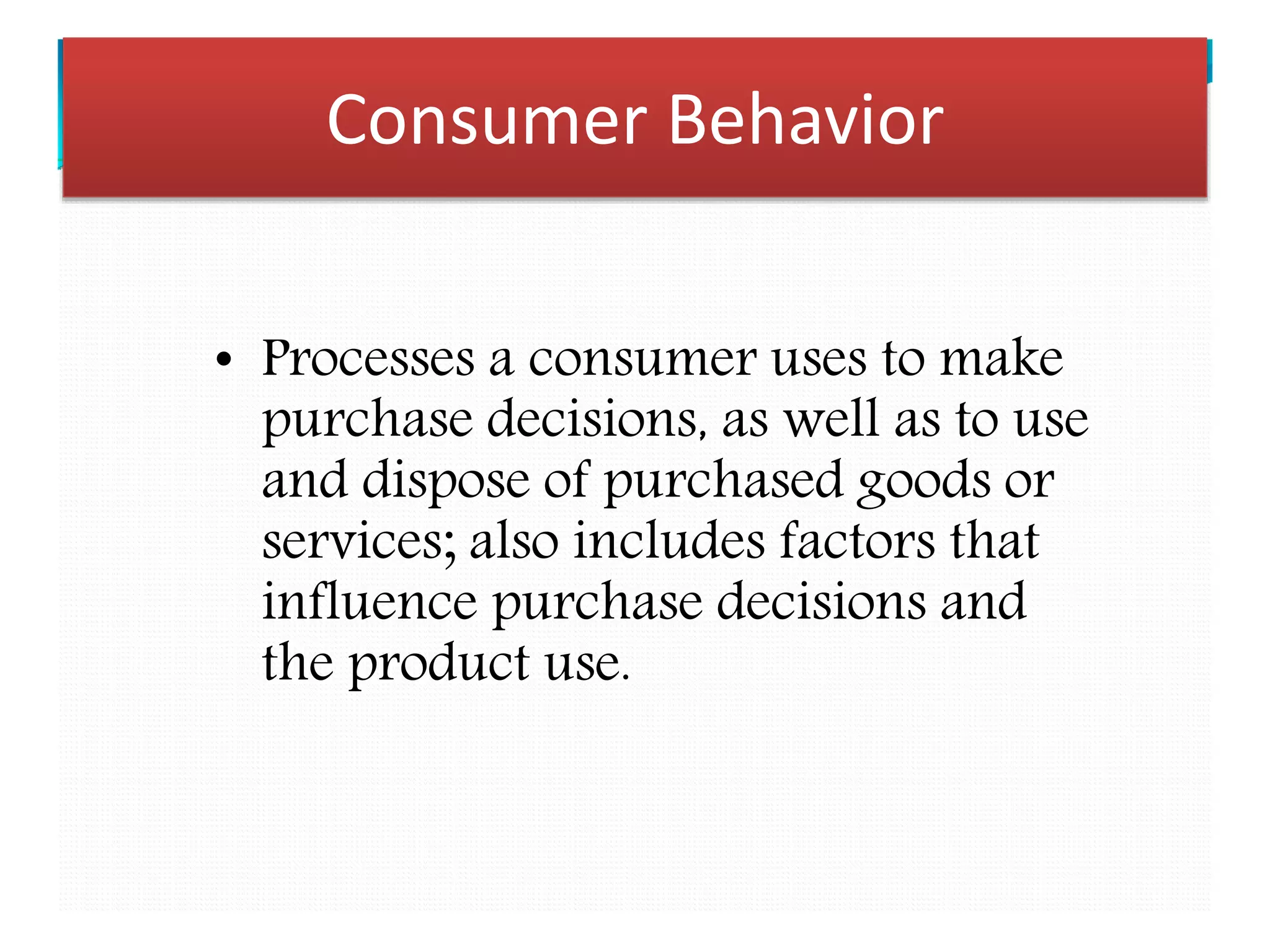 Consumer Decision Making Process | PPTX