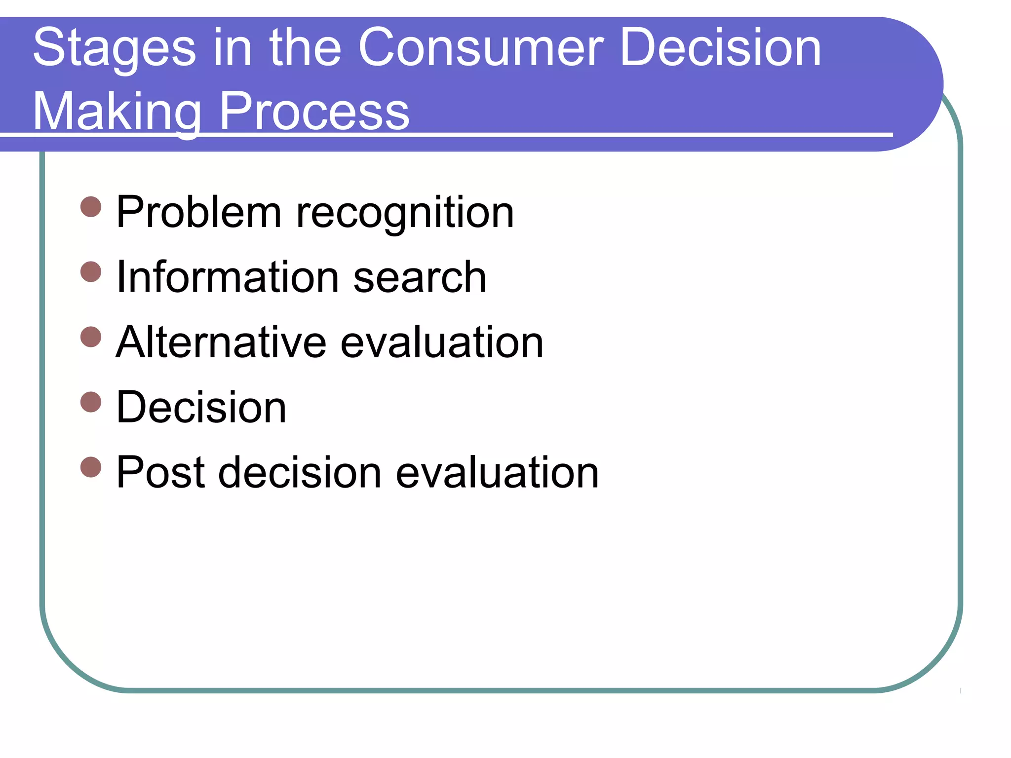 Consumer decision making process | PPT