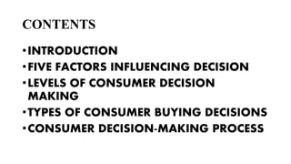 Consumer decision making process | PPTX