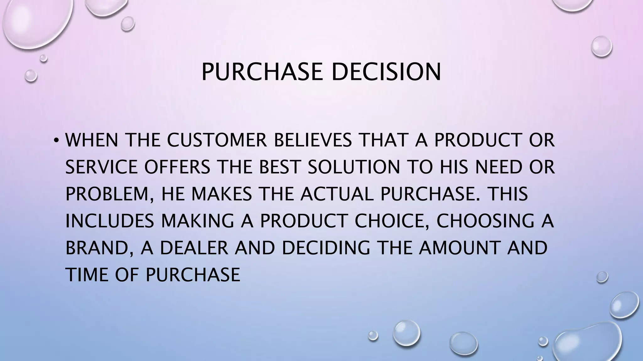 Consumer decision making process | PPTX