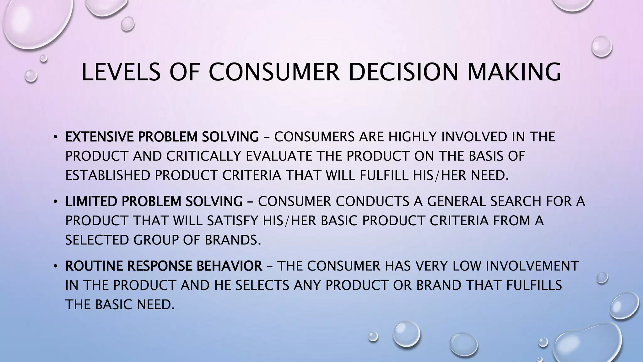 Consumer decision making process | PPTX