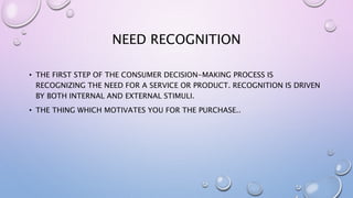 Consumer decision making process | PPTX