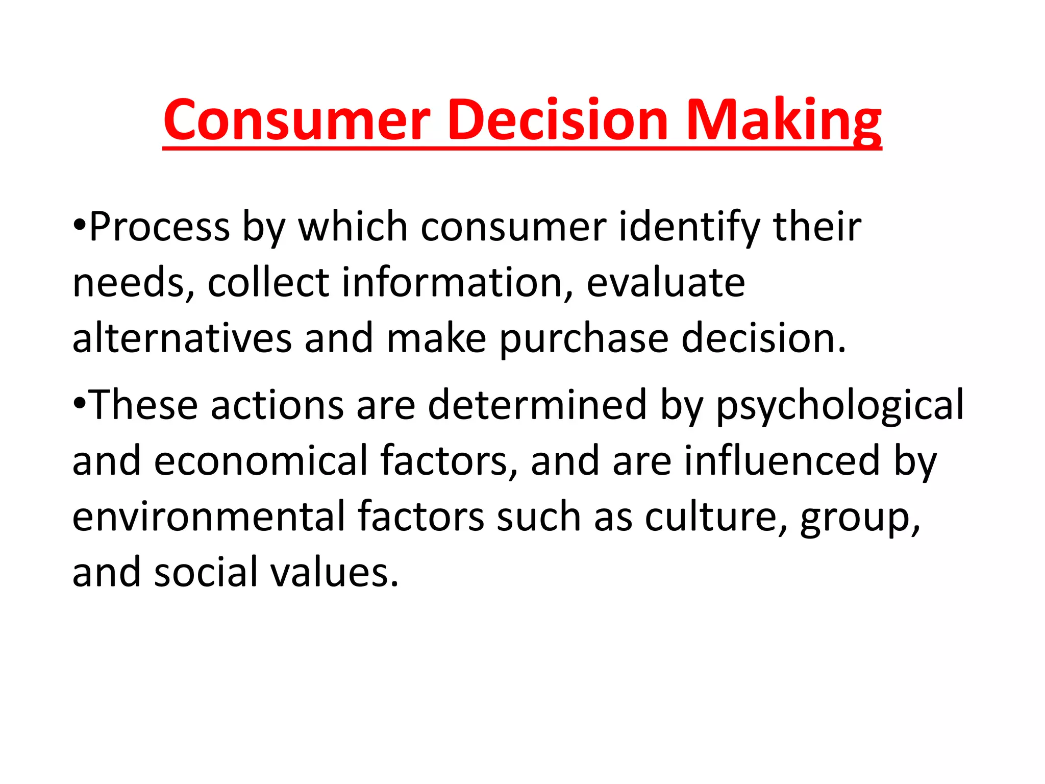 Consumer decision making process final | PPTX