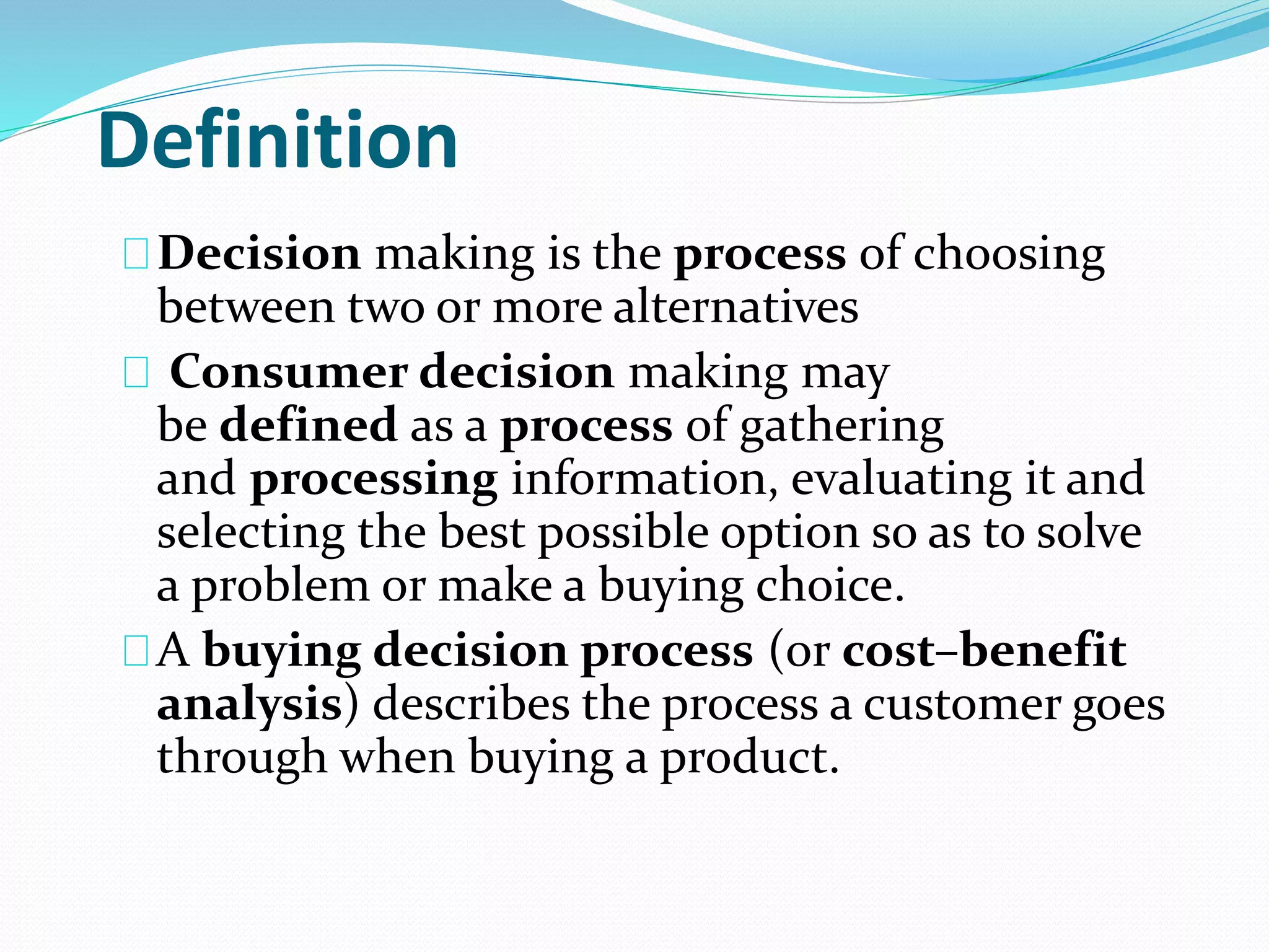 Consumer decision process | PPTX