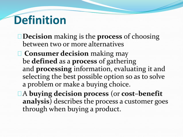 Consumer decision process | PPT